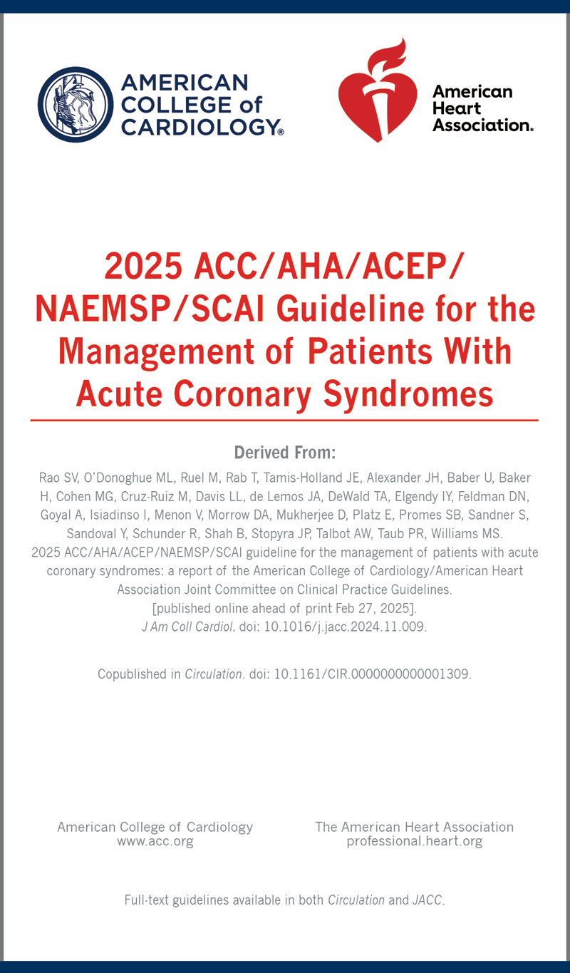 Management of Patients With Acute Coronary Syndromes Guidelines Pocket ...