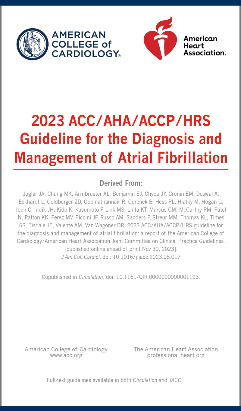 Management of Patients with Atrial Fibrillation Guidelines Pocket Guide ...