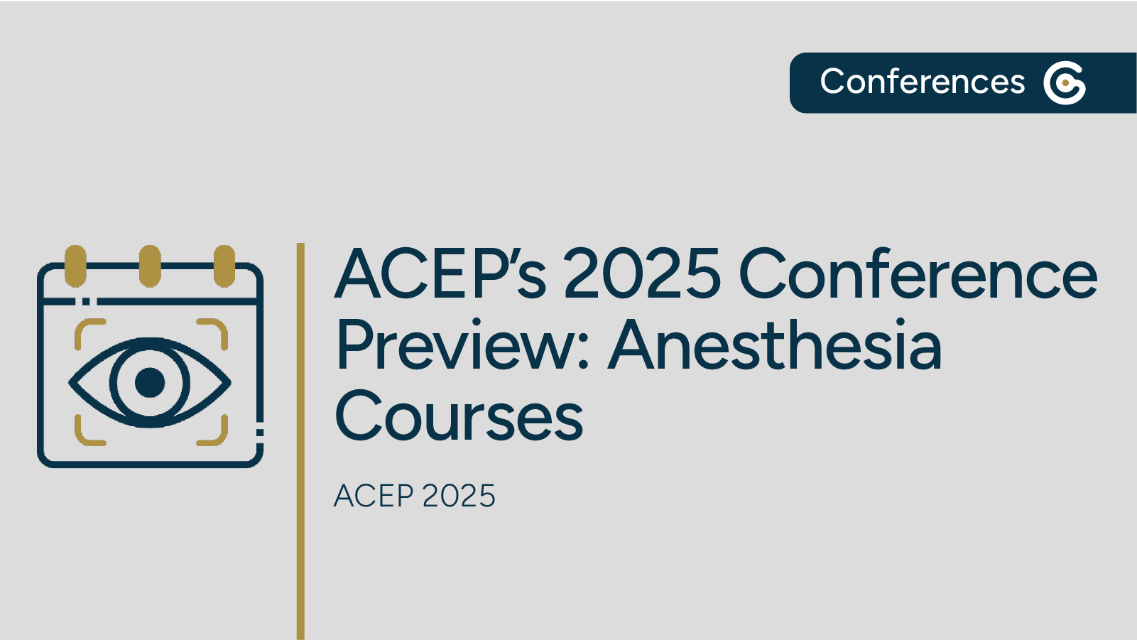 ACEP 2025 Annual Conference Preview – Anesthesia Courses - Guideline Central