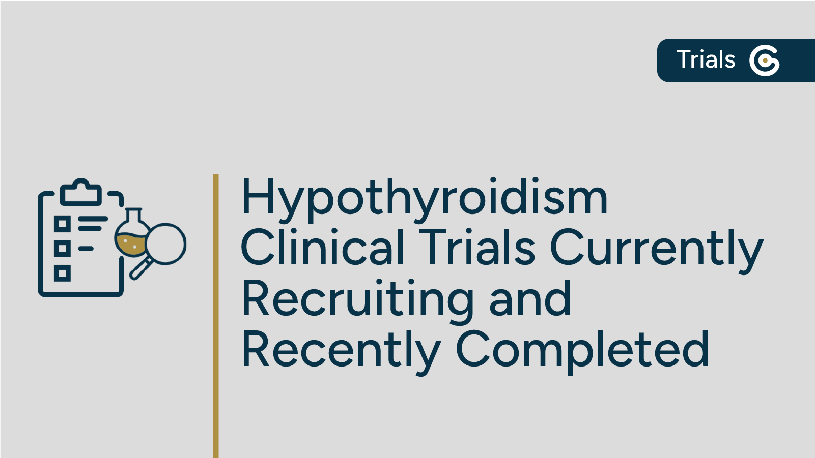 Hypothyroidism Clinical Trials – Recruiting and Recently Completed ...